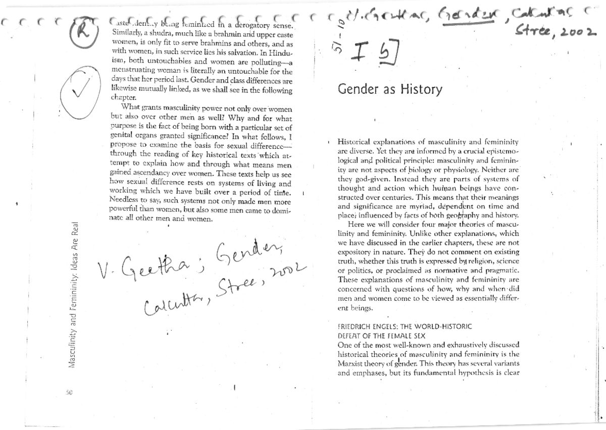 V geetha - theories of gender unit I - (^rrtJ.,J".,(.,y b(.,-,g [.,rriJ ...