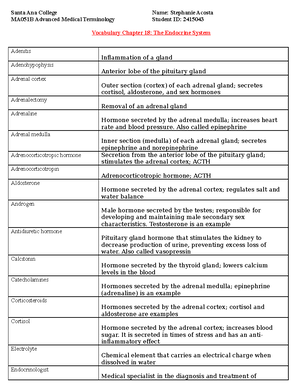 Chapter 11 Vocabulary - Santa Ana College Name: Stephanie Acosta MA051B ...