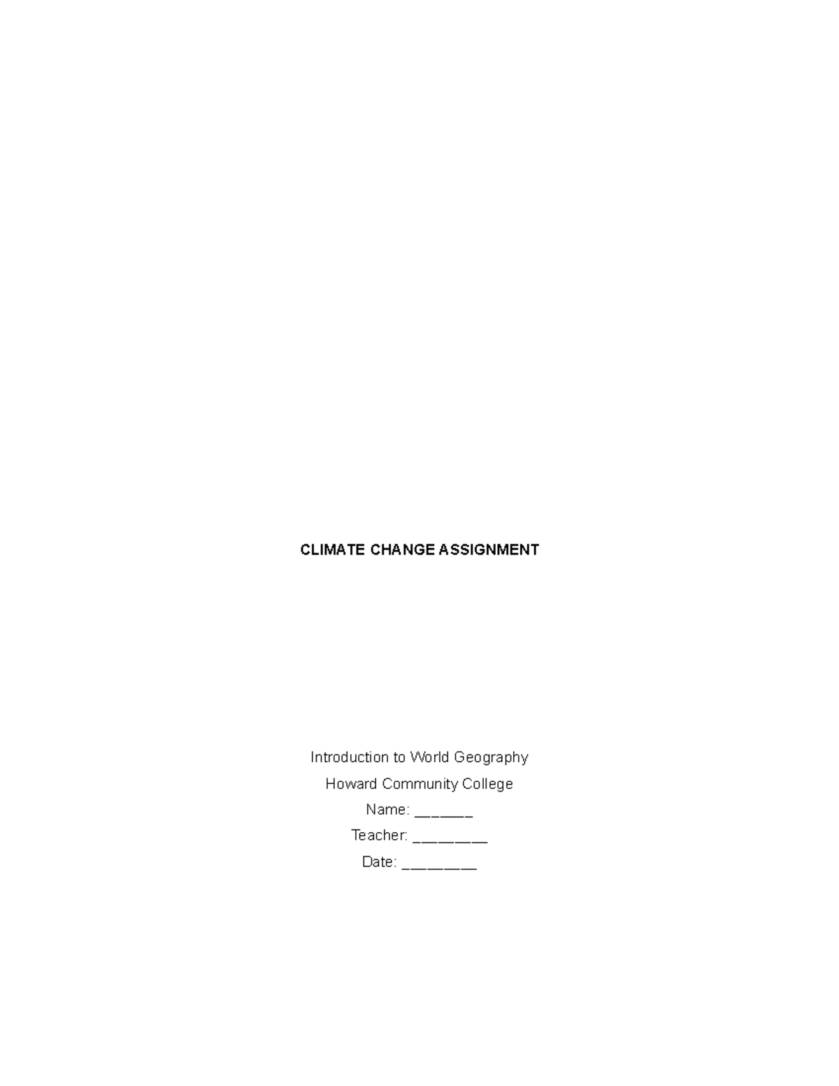 Mid-2022 template for Climate Change Writing Assignment - CLIMATE ...