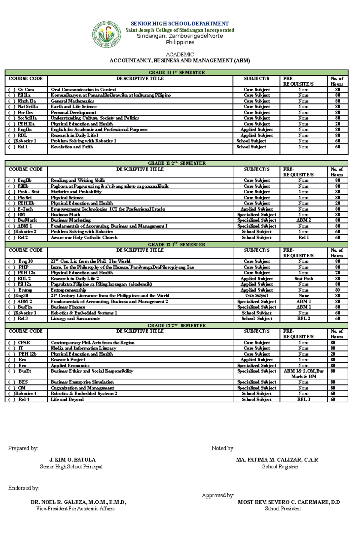 ABM prospectus NEW - SENIOR HIGH SCHOOL DEPARTMENT Saint Joseph College ...