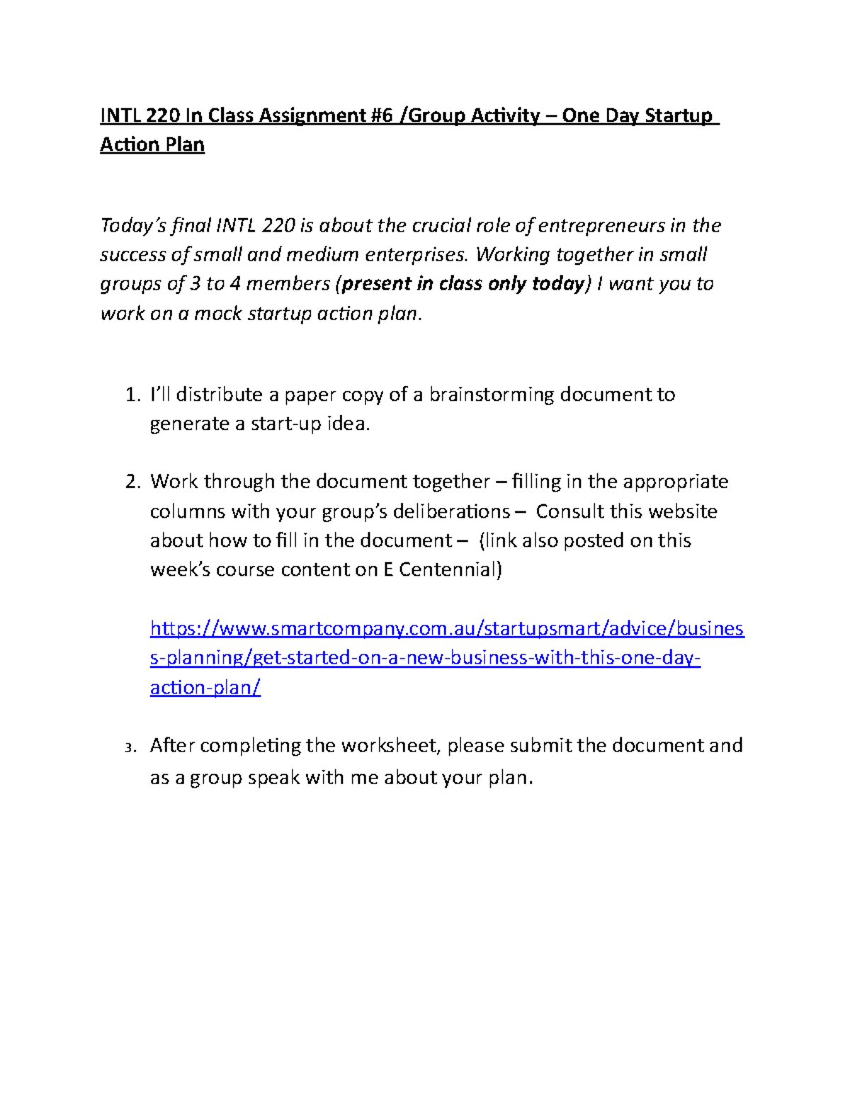 INTL 220 In Class Assignment 06 Questions - INTL 220 In Class ...