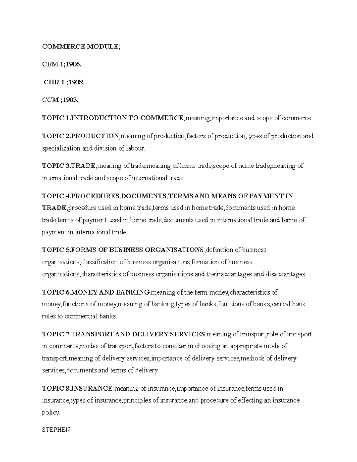 Commerce notes - it is good to the students when revising for their ...