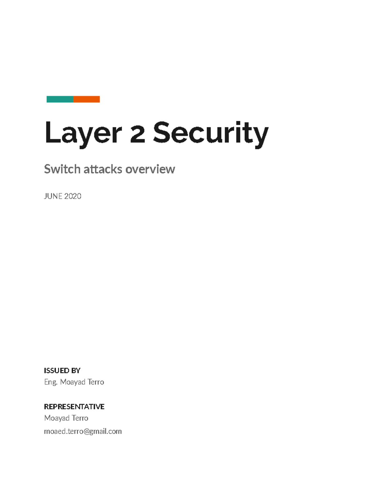 Layer 2Sec - Google Docs - Layer 2 Security Switch aacks overview JUNE ...