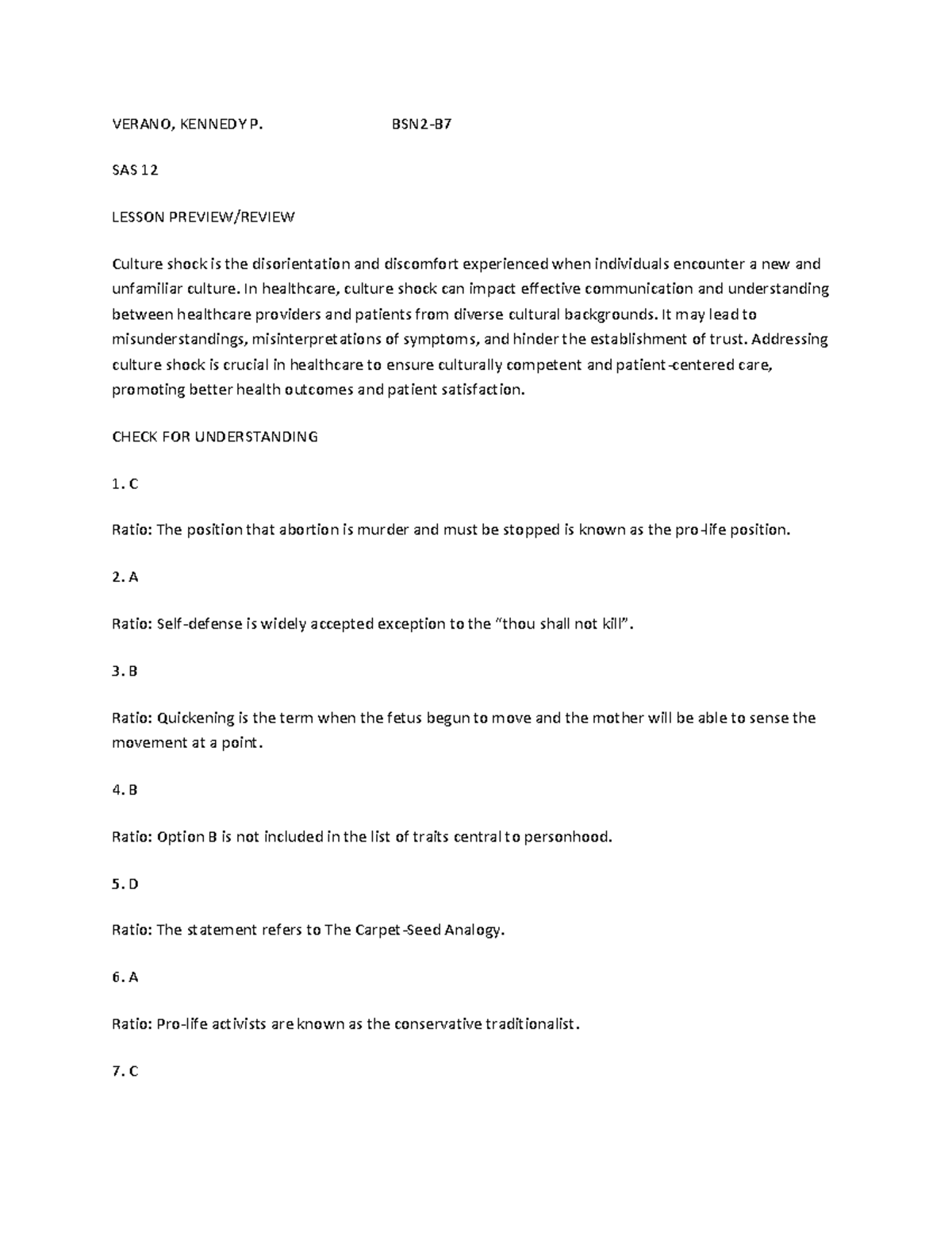 Verano Kennedy SAS12 - VERANO, KENNEDY P. BSN2-B SAS 12 LESSON PREVIEW ...