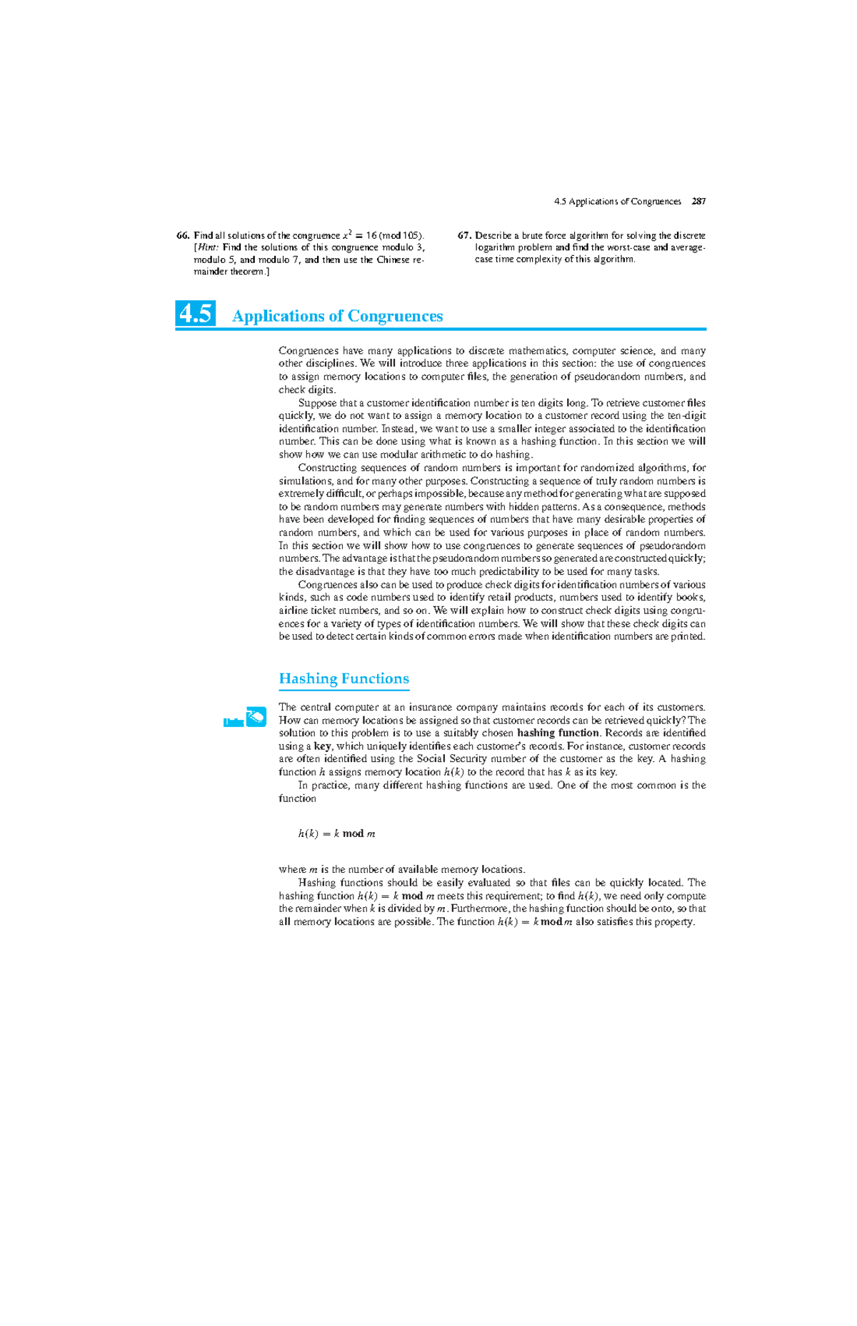 Applications of Congruences - [Hint: Find the solutions of this ...