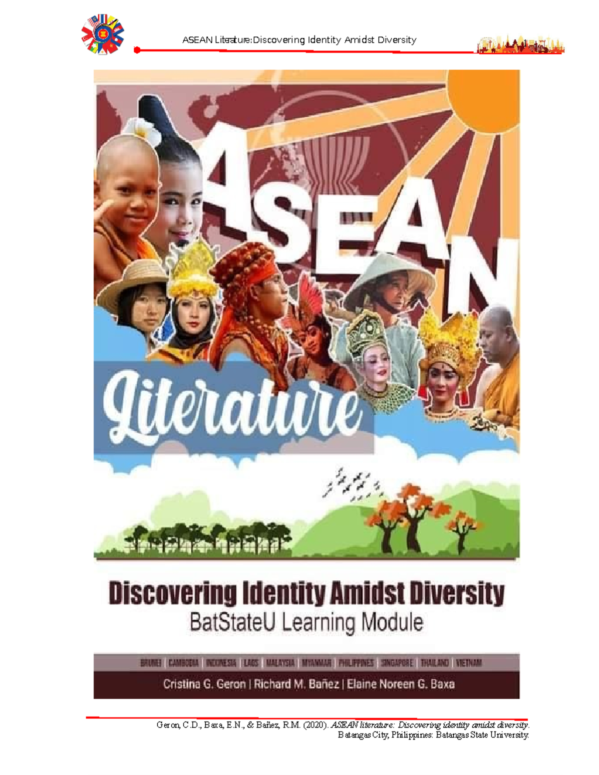 Module LIT102 Asean Literature - ASEAN Literature:Discovering Identity ...