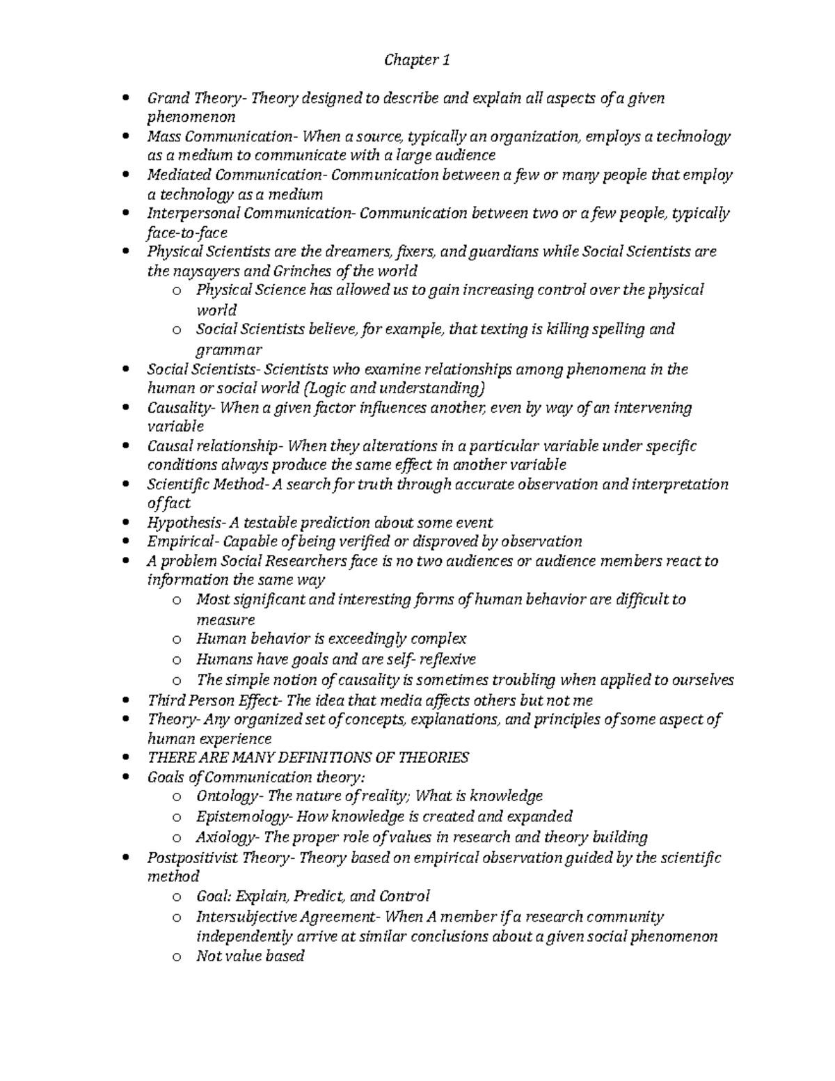3020 Chapter 1 - Chapter 1 Grand Theory designed to describe and ...