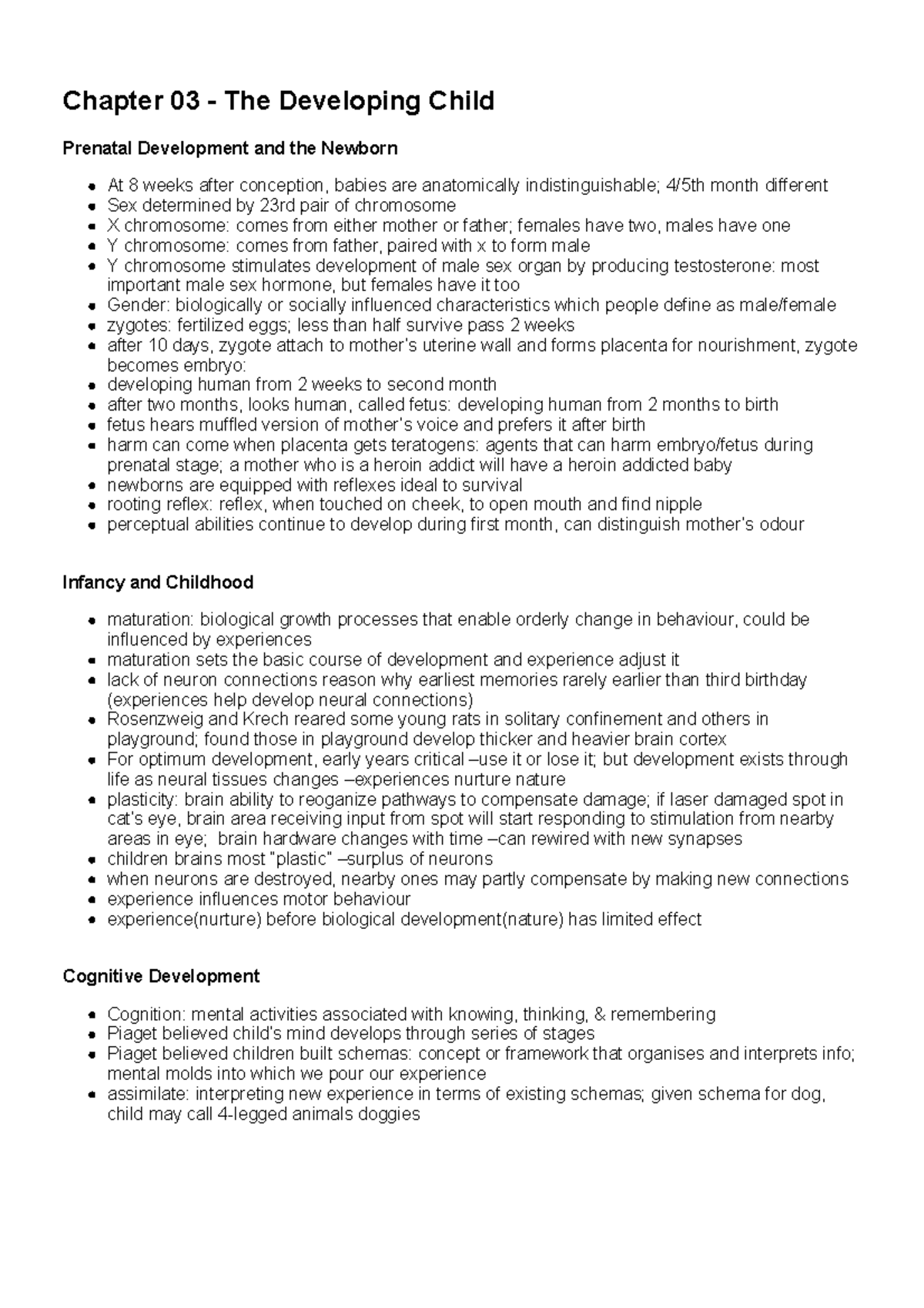 Chapter 03 - The Developing Child - Chapter 03 - The Developing Child ...