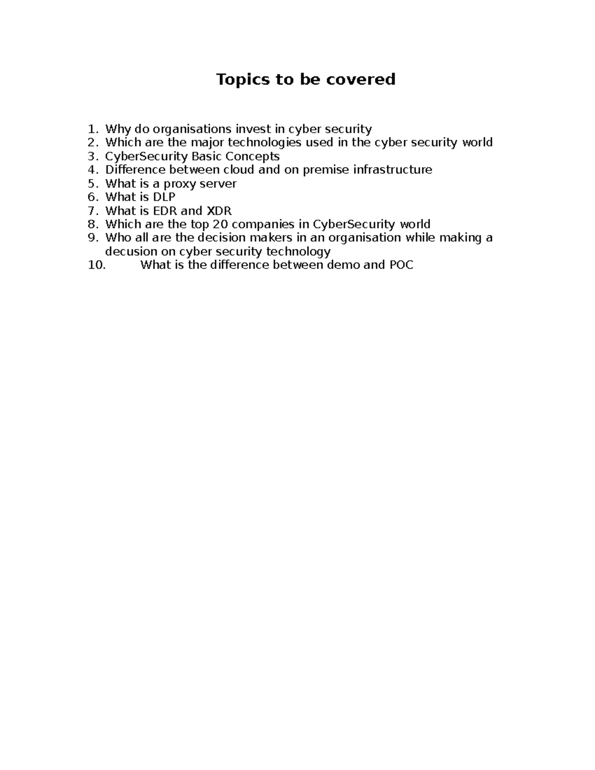 Basic Concepts - Topics to be covered 1. Why do organisations invest in ...