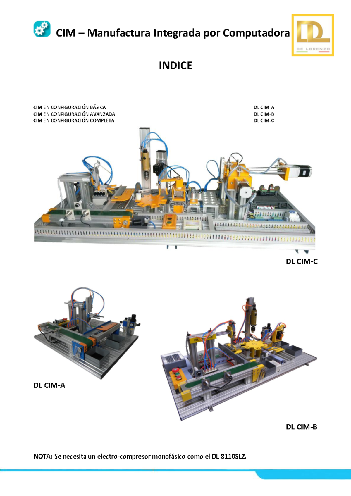 DL CIM C Modulo CIM Version Avanzada - INDICE DL CIM-C DL CIM-A DL CIM ...