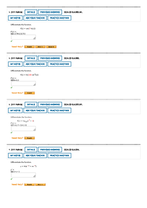 Practice with Sequences and Series 11.1-11.4 - Math 152, section 4, Spring 2023 Web Assign - Studocu