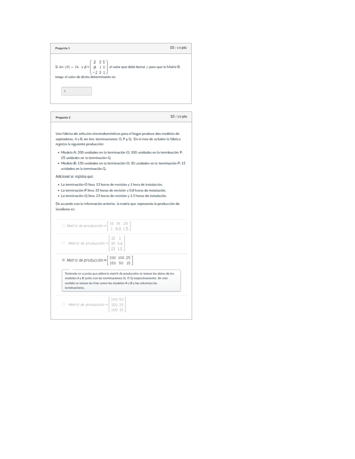 Parcial algebra lineal E2 - Álgebra Lineal - Studocu