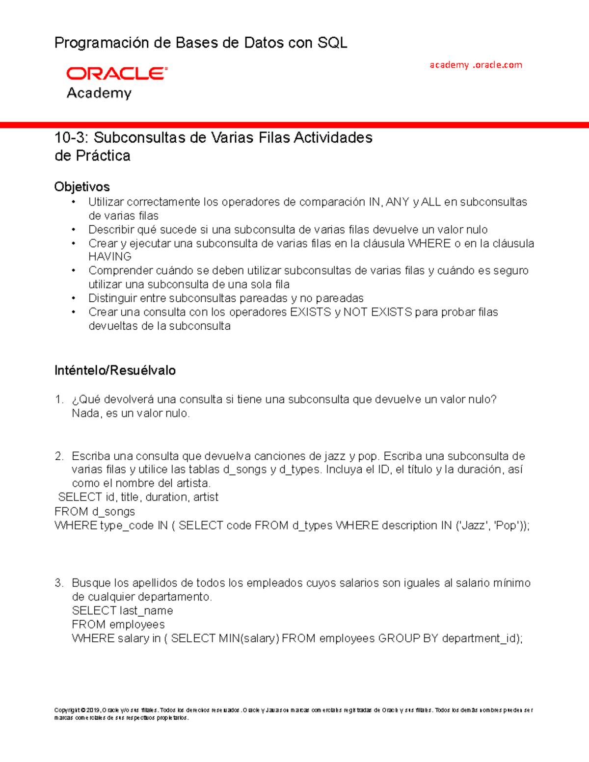 DP 10 3 Practice - Programación de Bases de Datos con SQL 10-3 ...