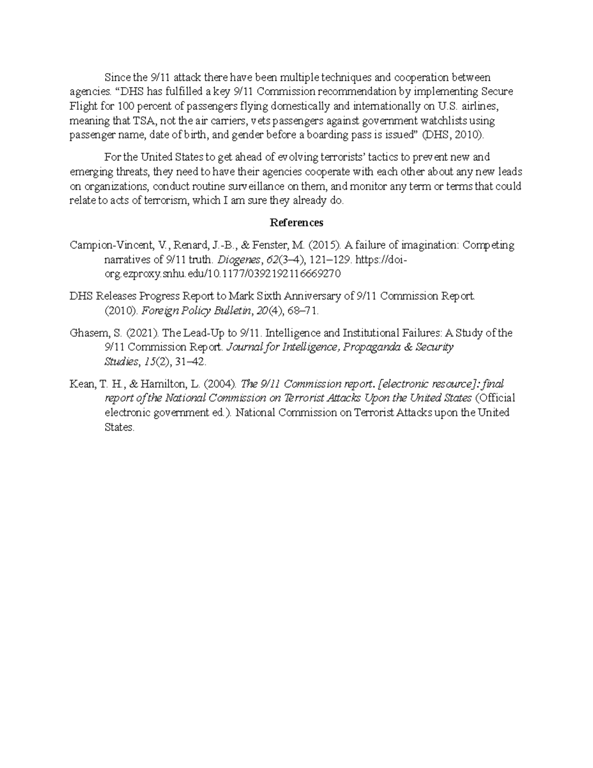 3-1 Discussion - Since the 9/11 attack there have been multiple ...