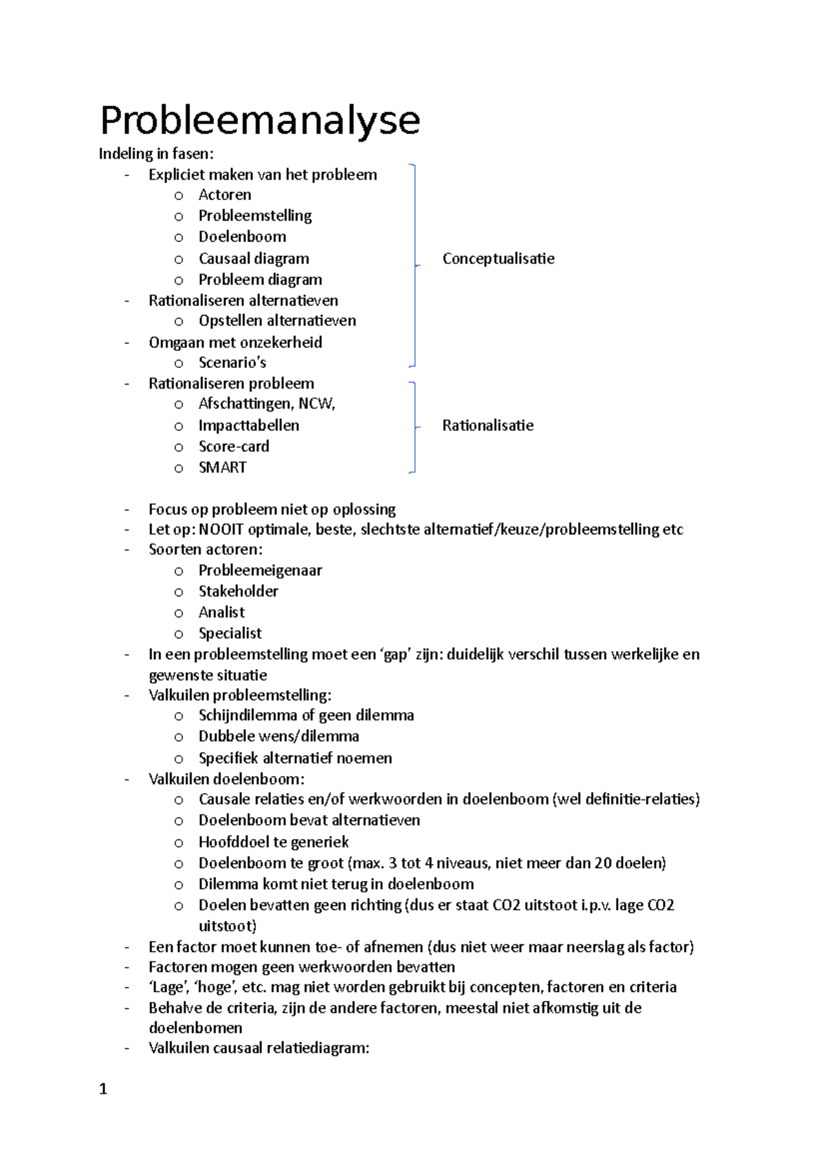Probleemanalyse samenvatting - in Expliciet maken van het Causaal ...
