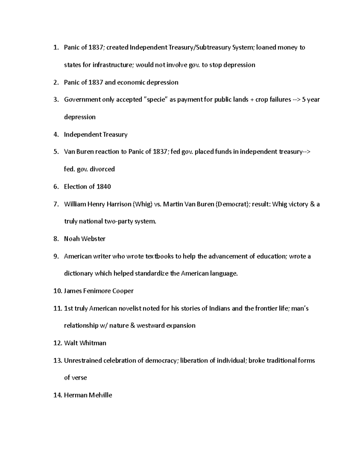 Busmgt 490 17 - notes - Panic of 1837; created Independent Treasury ...