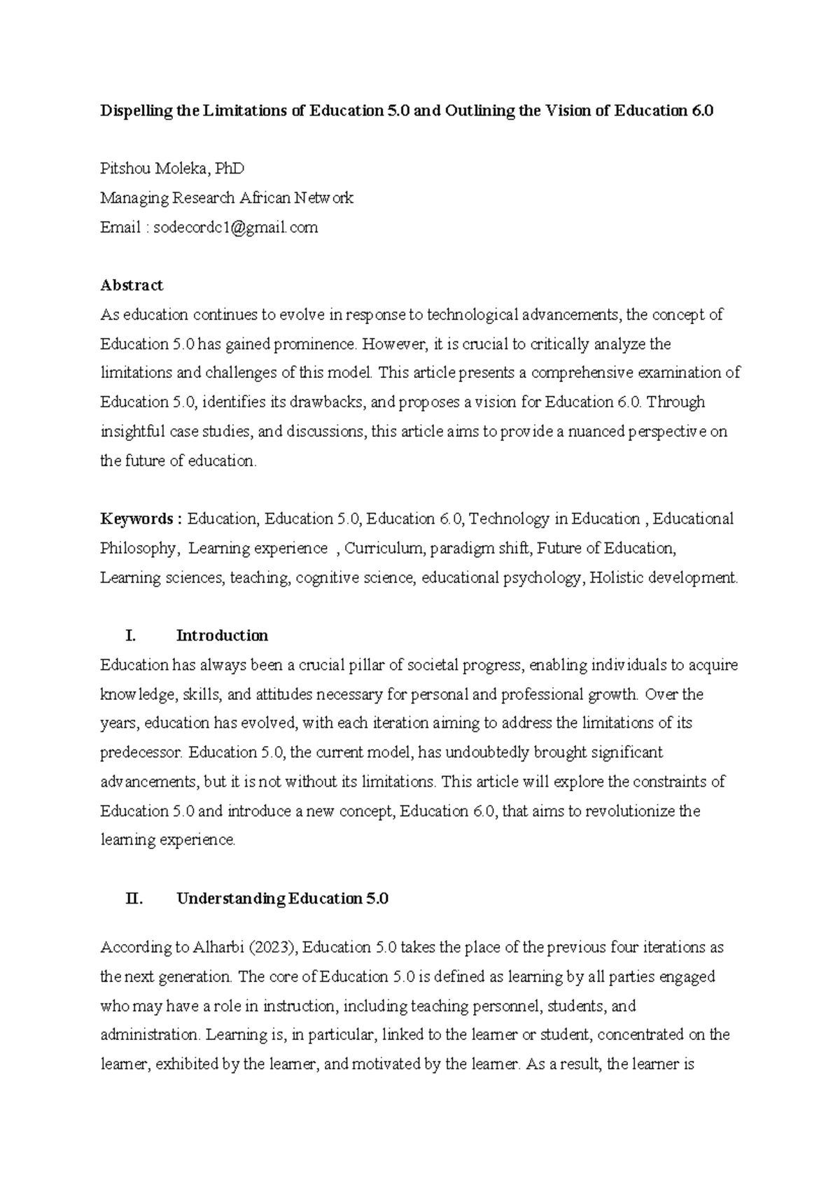 Dispelling the Limitations of Education 5.0 and Outlining the Vision of ...