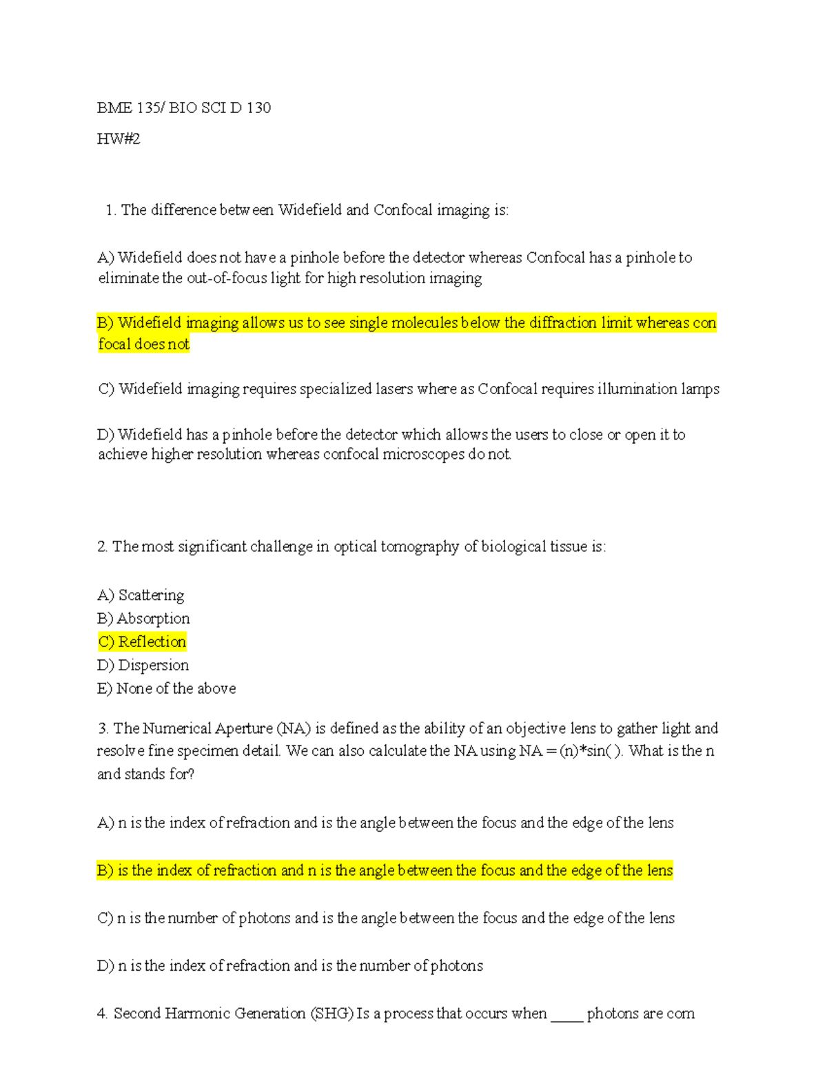 BME 135 BIO SCI D 130 HW - BME 135/ BIO SCI D 130 HW# The difference ...