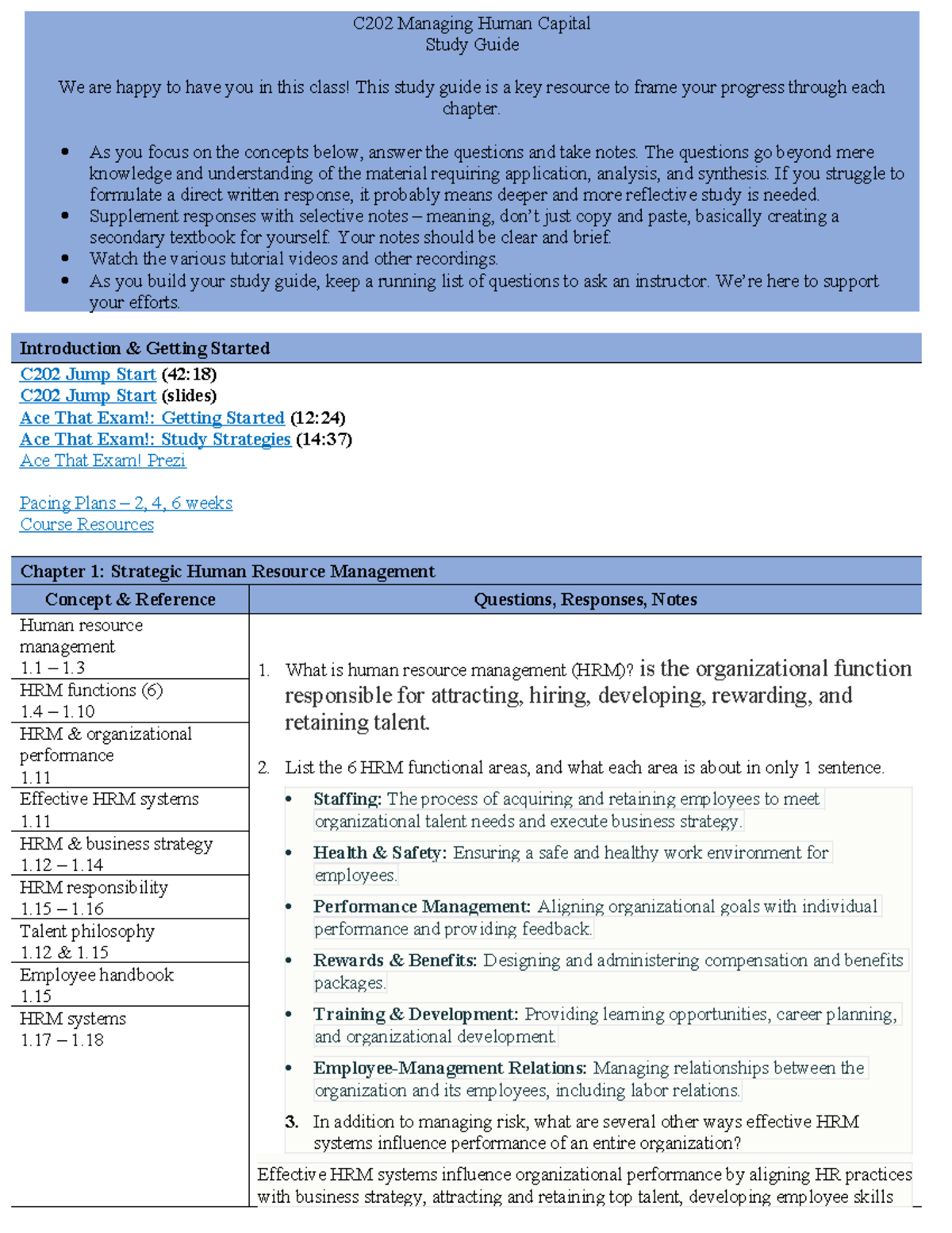 Study Guide 2024 - C202 Managing Human Capital Study Guide We are happy ...