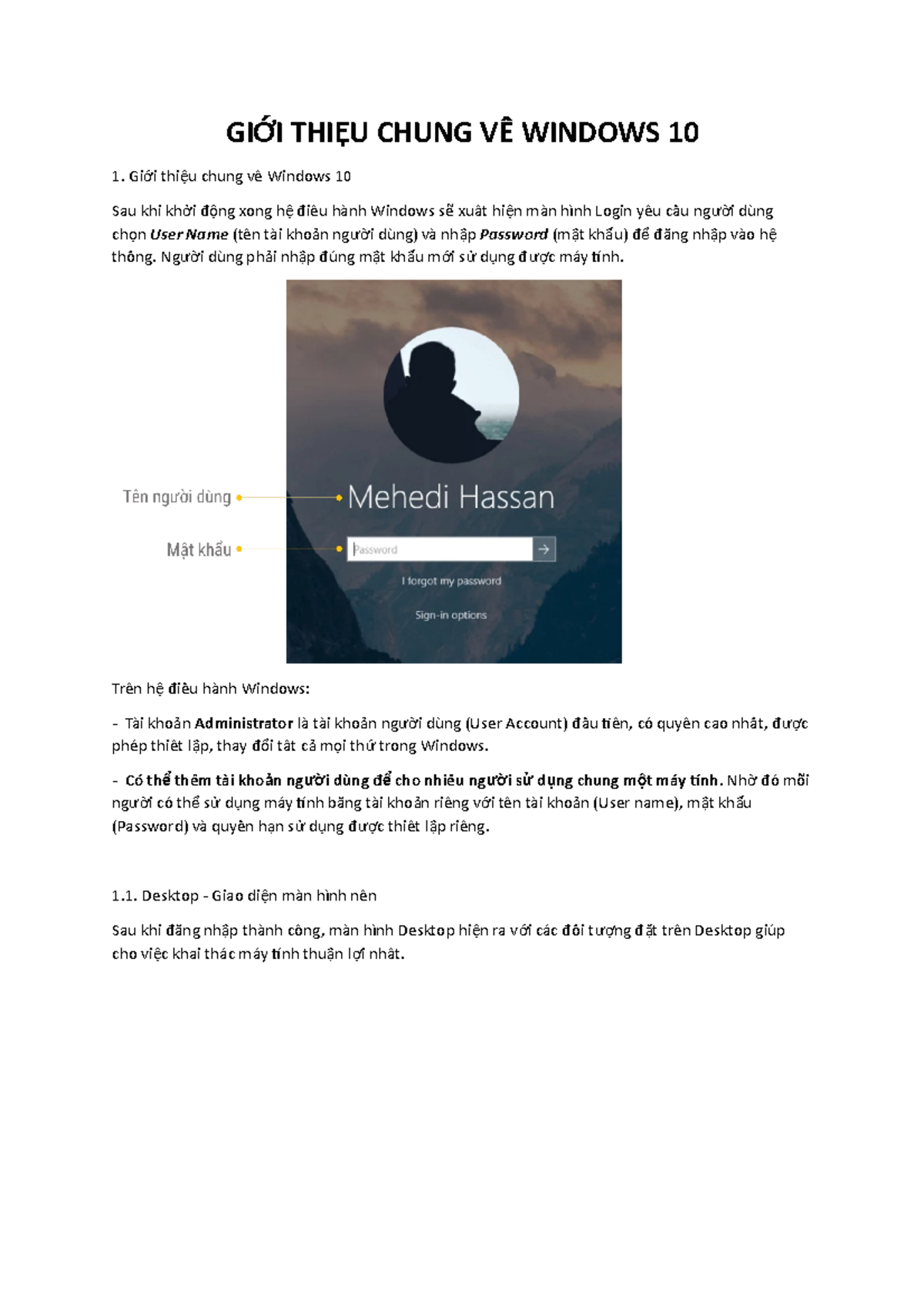 GIỚI THIỆU Chung VỀ Windows 10 - GI ỚI THI U CHUNG VỀỀ WINDOWS 10 Ệ Gi i thi u chung vềề Windows ...