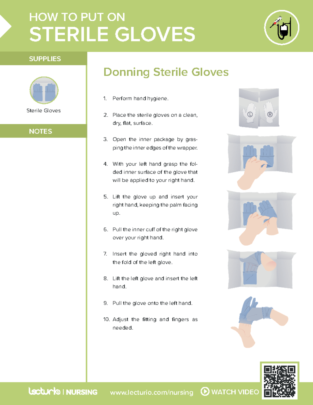 Nursing CS Put-on-sterile-gloves - HOW TO PUT ON STERILE GLOVES Perform ...
