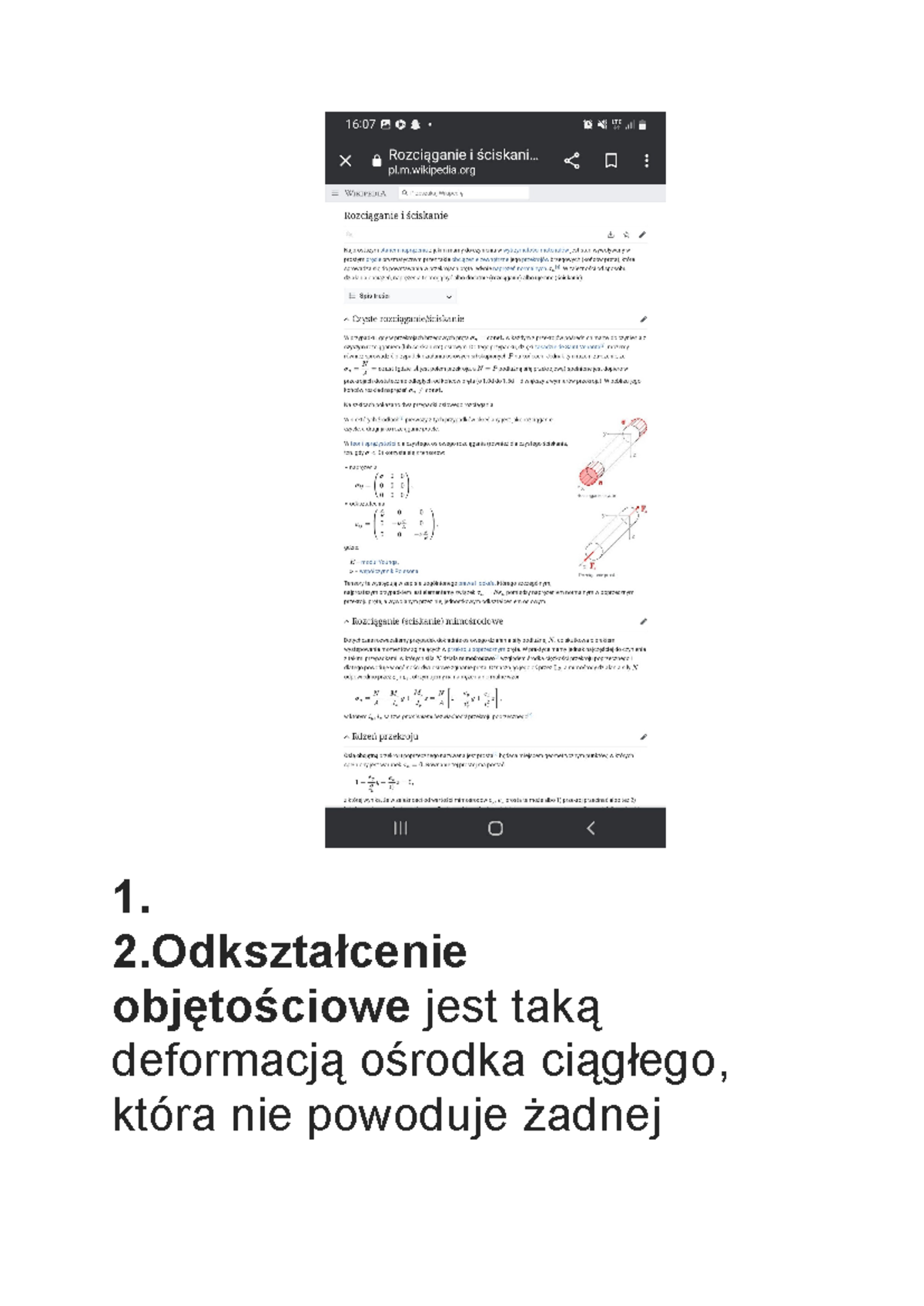 Fizyka materiały do laboratorium nr 47 - 1. 2łcenie objętościowe jest taką deformacją ośrodka ...