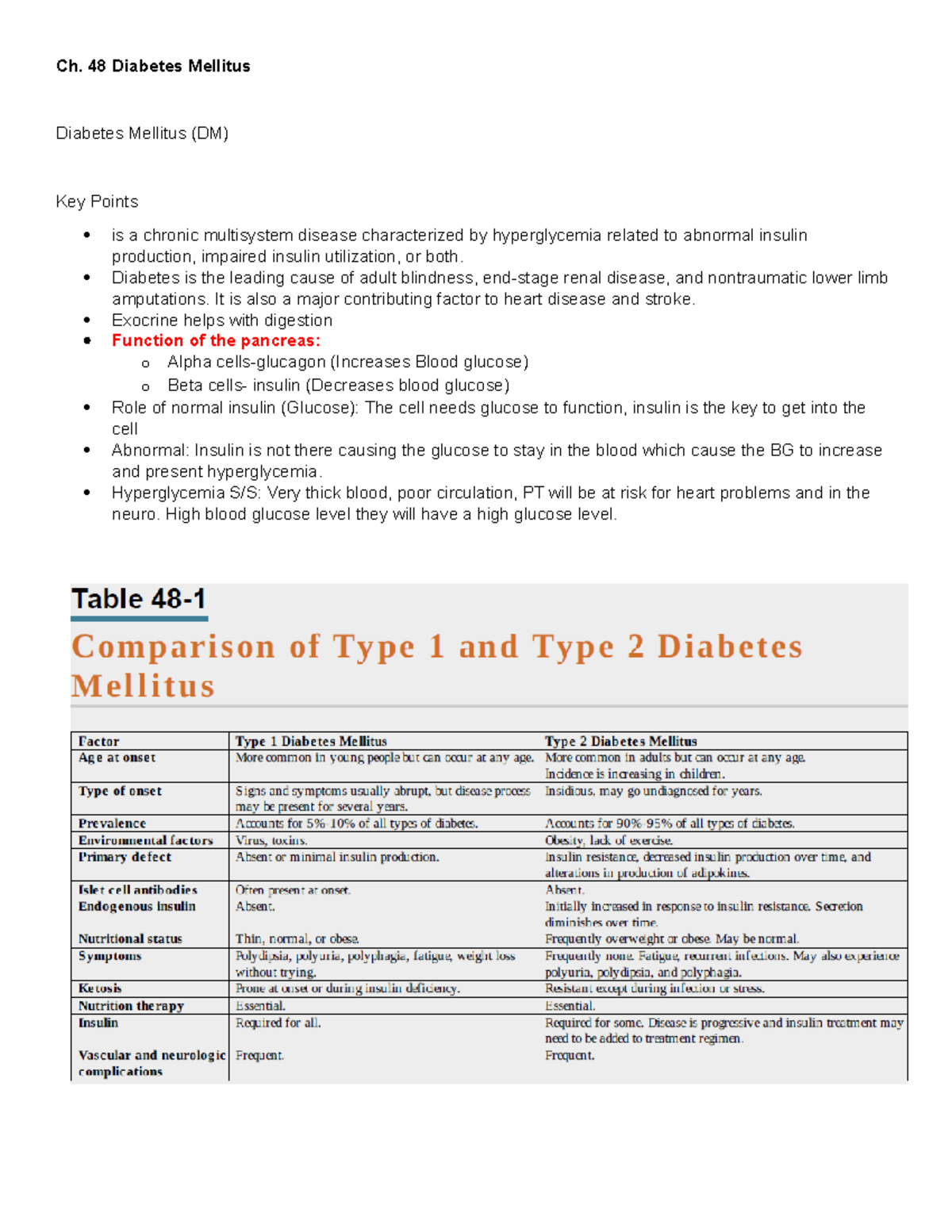 Chapter 48 Diabetes Mellitus - Ch. 48 Diabetes Mellitus Diabetes ...