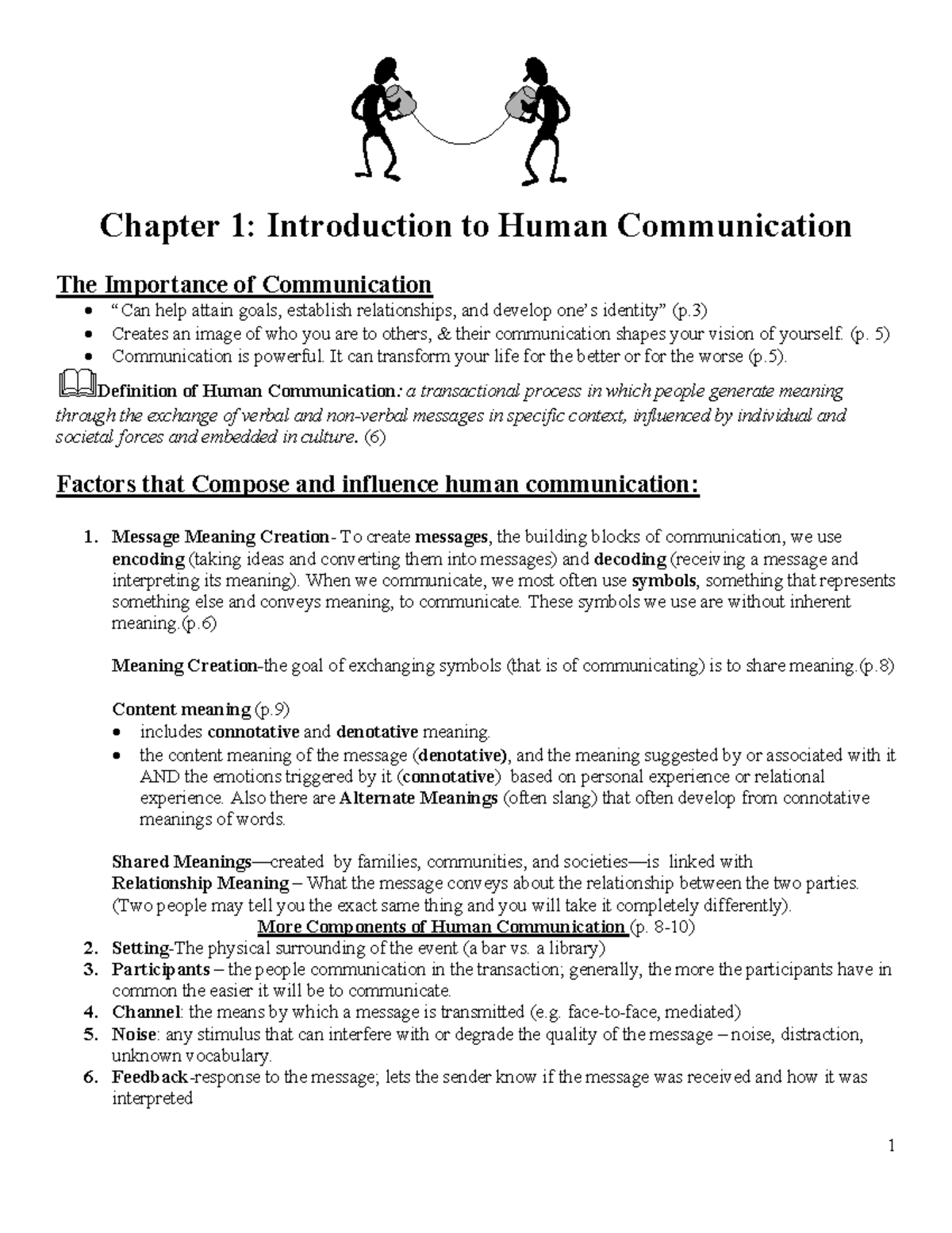 Chapter 1handout 2020 - 1 Chapter 1: Introduction to Human ...