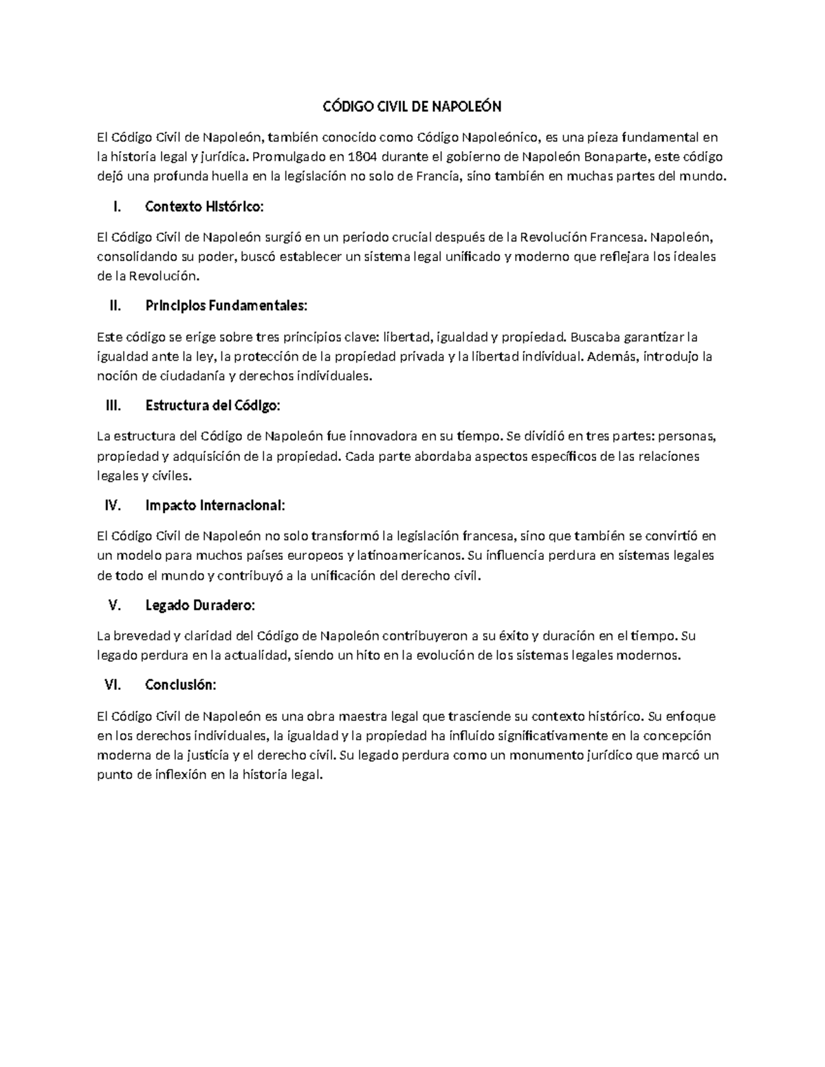 Codigo Civil IVU - CÓDIGO CIVIL DE NAPOLEÓN El Código Civil de Napoleón ...