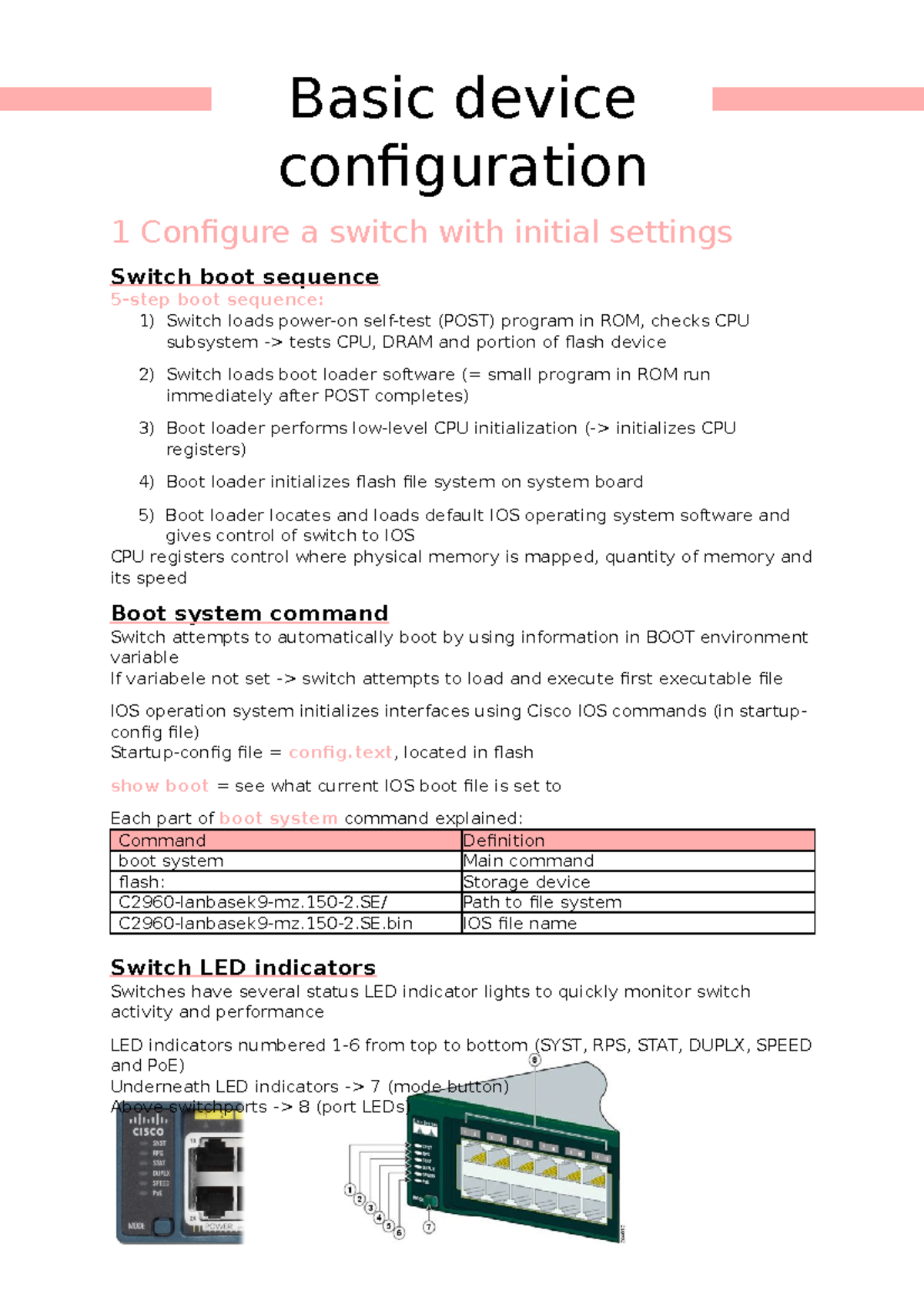 1 Basic device configuration - Basic device configuration 1 Configure a ...