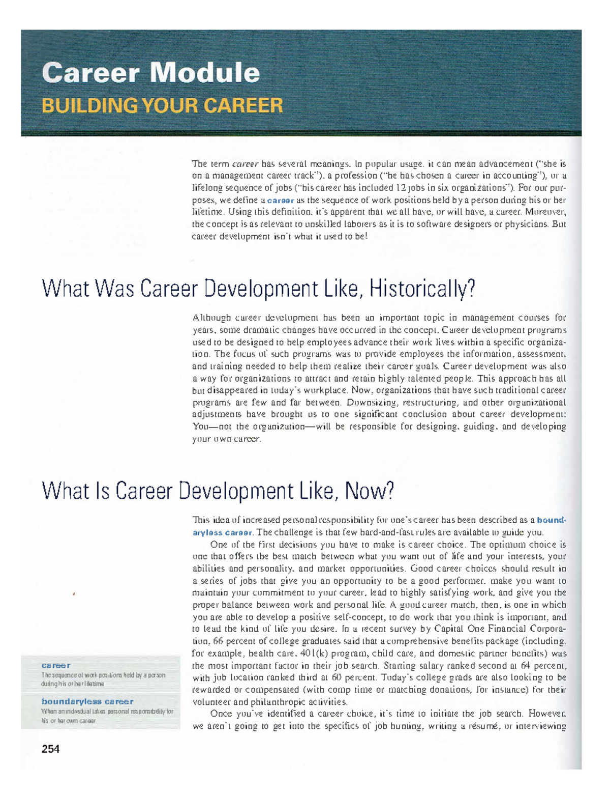 Career Module guide - The term career has several meanings. In popular ...