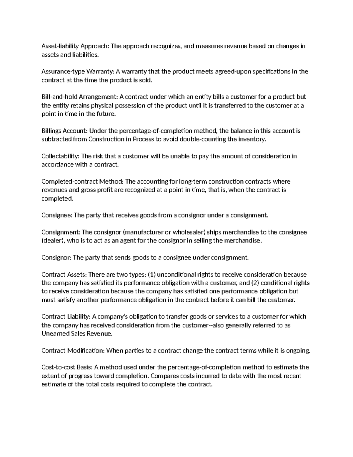 OA 1 Vocab - Asset-liability Approach: The approach recognizes, and ...