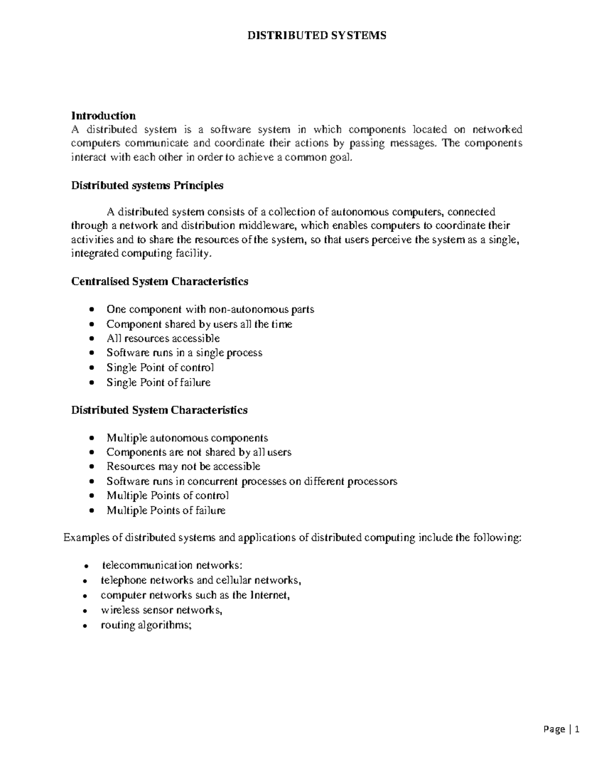 distributed systems - The components interact with each other in order ...