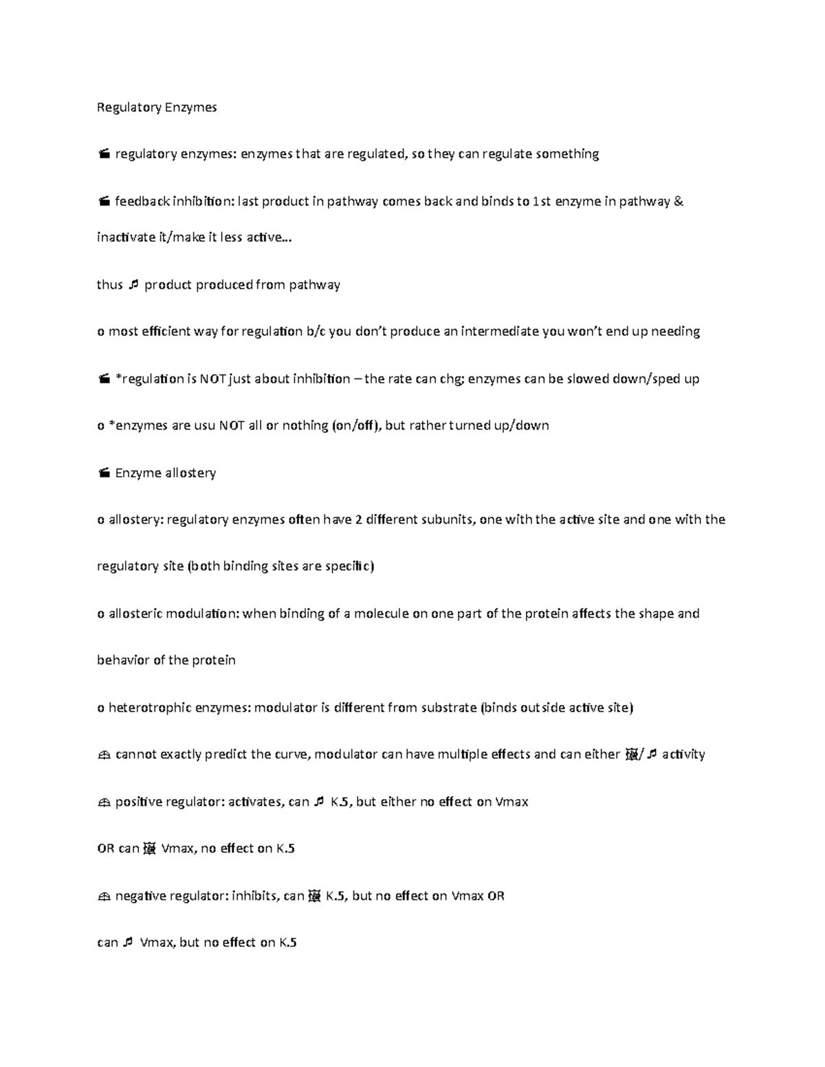Enzyme Regulation Cont. - Regulatory Enzymes regulatory enzymes ...