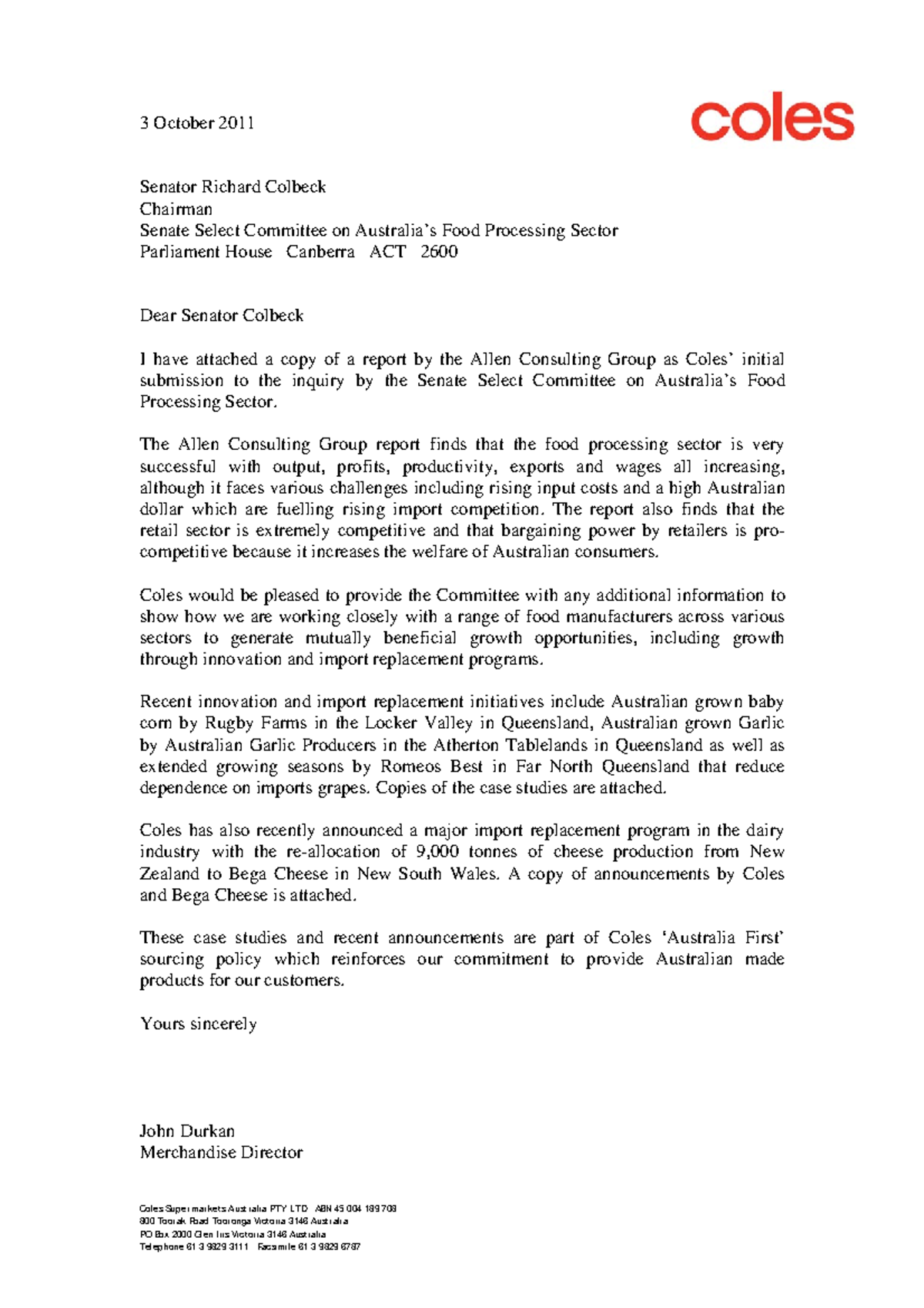 long long 22Sub Coles - Coles Supermarkets Australia PTY LTD ABN 45 004 ...