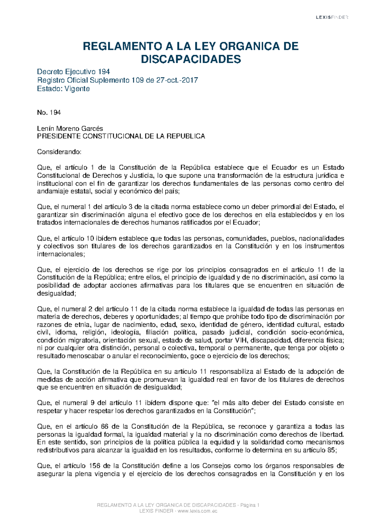 Regalamento-lod-decre -194 - REGLAMENTO A LA LEY ORGANICA DE ...