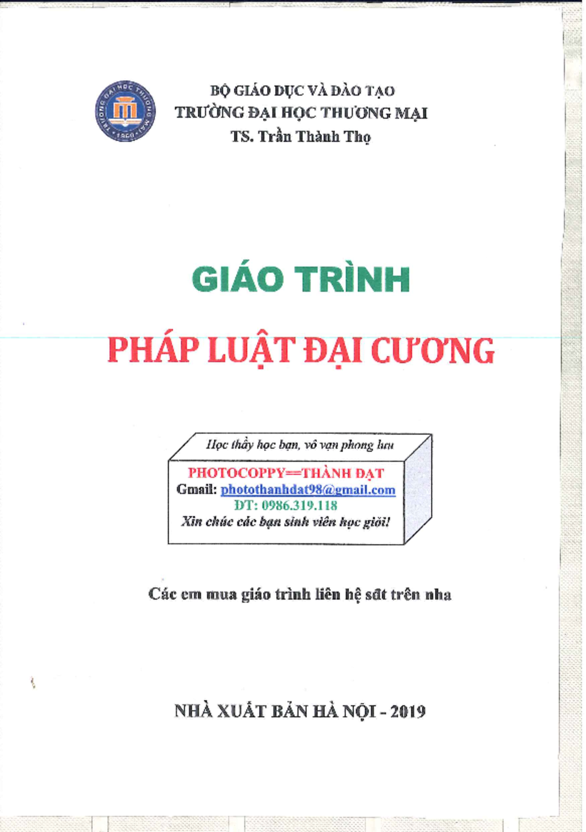 giáo trình pháp luật đai cương - Pháp Luật Đại Cương - Studocu