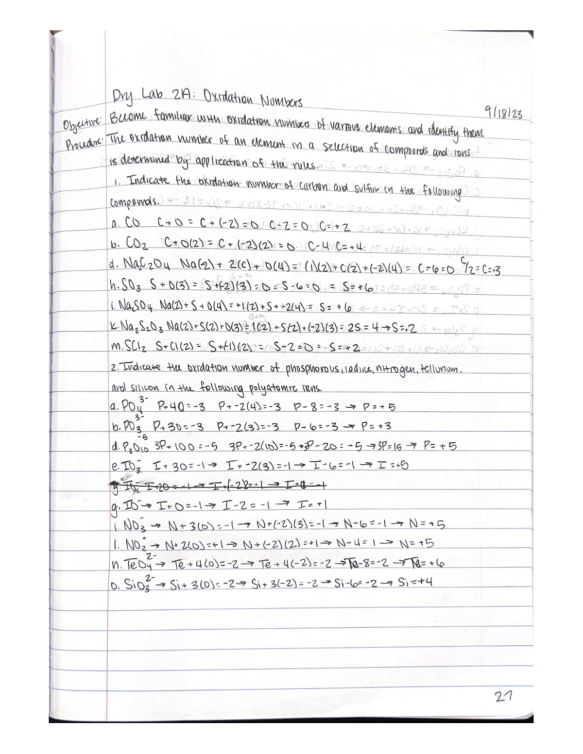 Dry lab 2A - dry lab - CHEM 1300 - Studocu