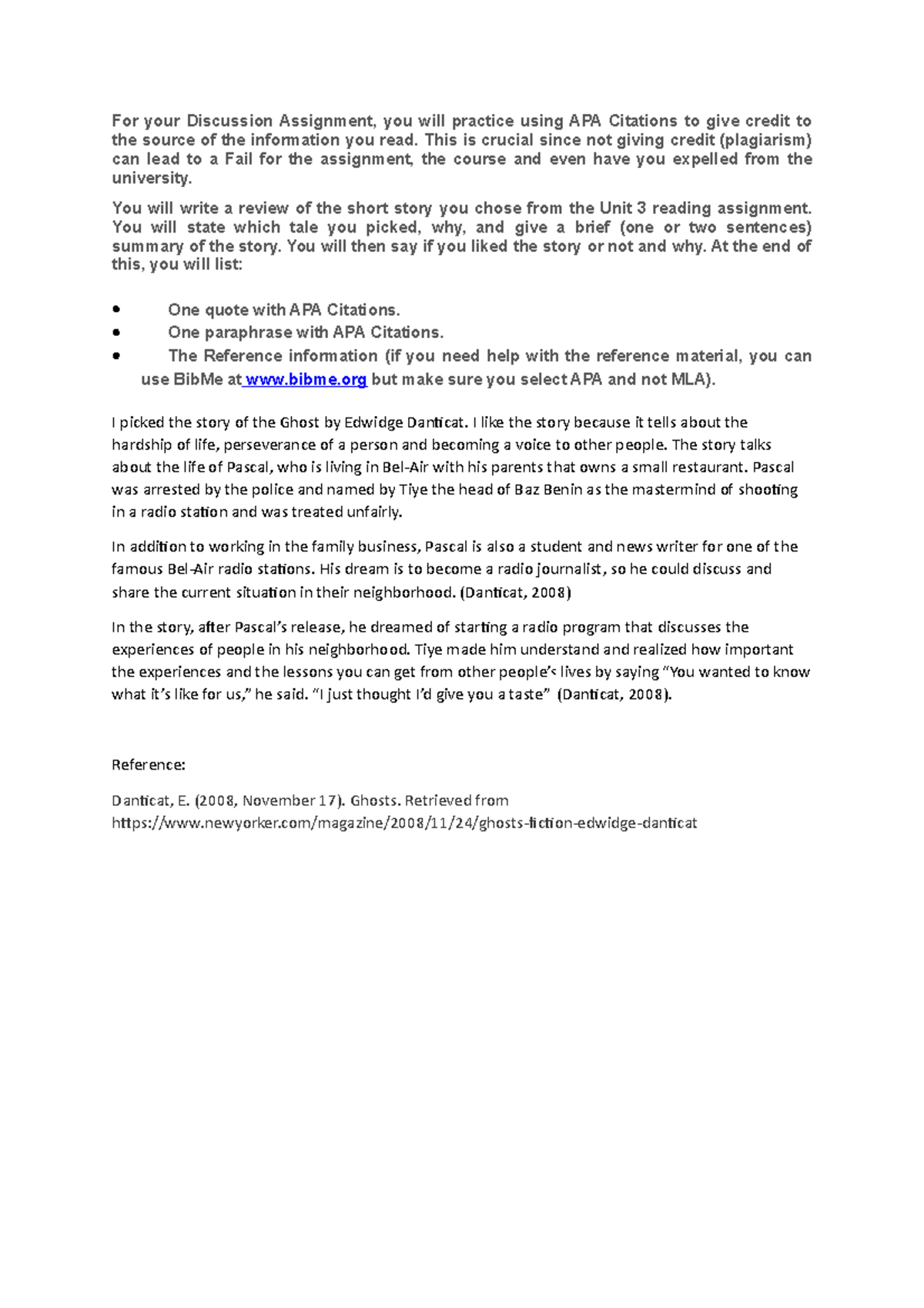 Unit 3 The Thesis and APA Citations Discussion Forum - For your ...