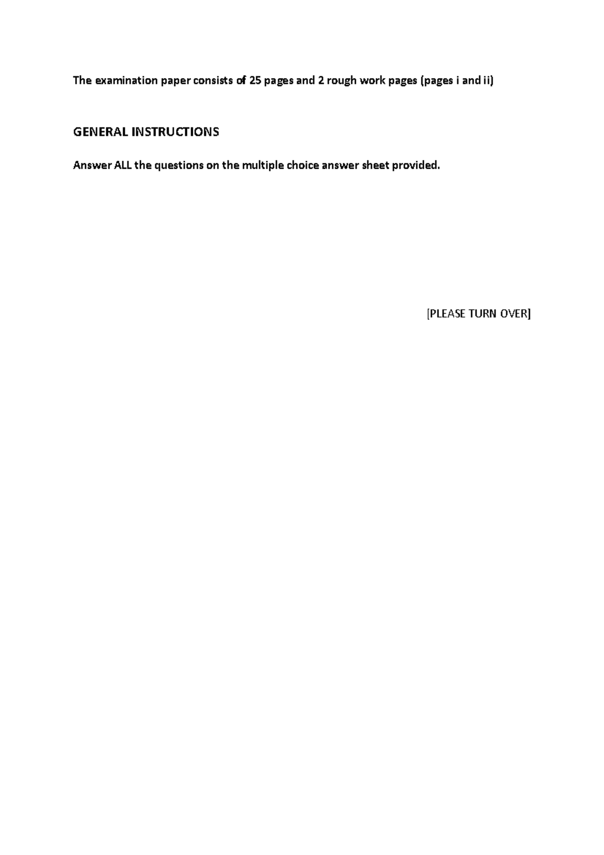 2020 Question Paper - The examination paper consists of 25 pages and 2 ...