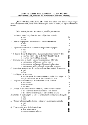 Exam musique session 1 2021-2022 - ÉPREUVE ÉCRITE de l’U MU01OP3T ...