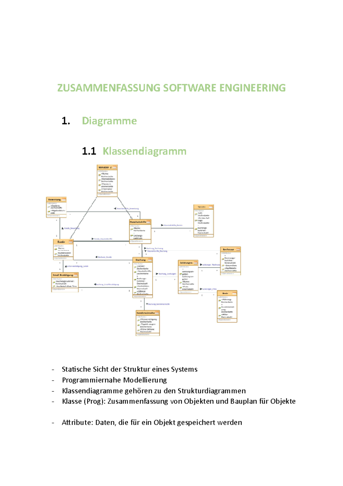 Zusammenfassung Software Engineering - ZUSAMMENFASSUNG SOFTWARE ...