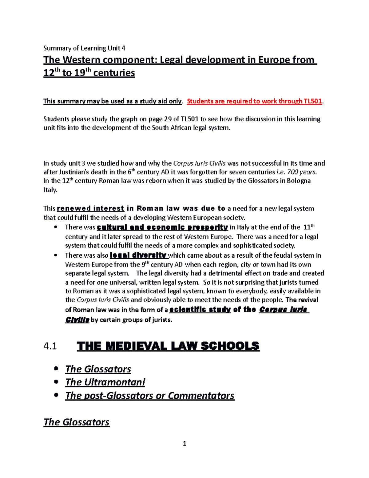 Summaryof Learning Unit 4.docx 2 - Summary of Learning Unit 4 The ...