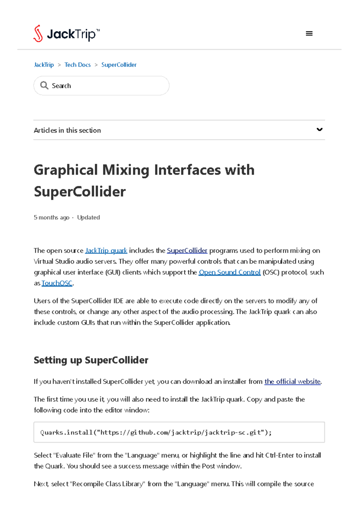 Graphical Mixing Interfaces with Super Collider – Jack Trip - JackTrip ...
