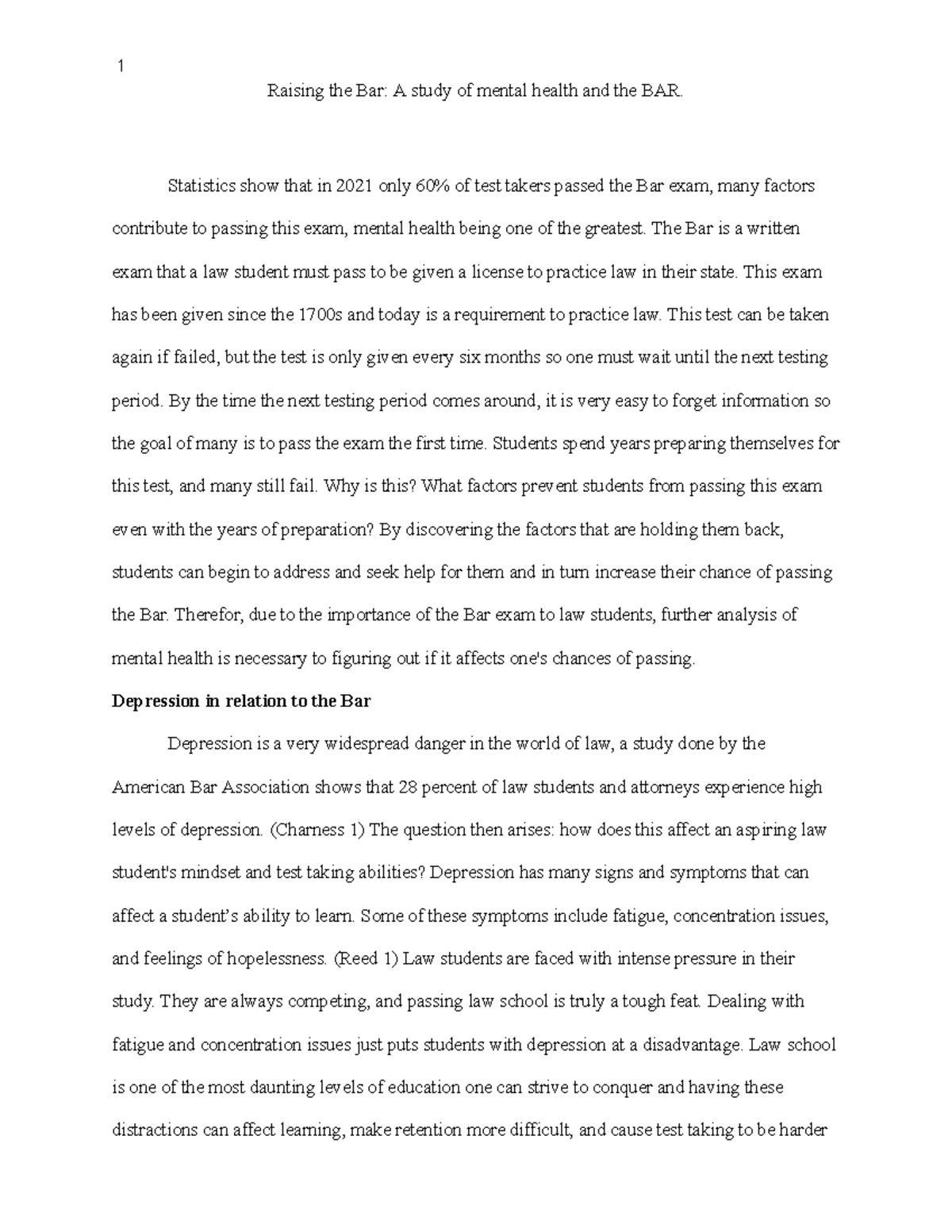 Mock IRR - Rough Draft - Copy of Mock IRR - Raising the Bar: A study of ...