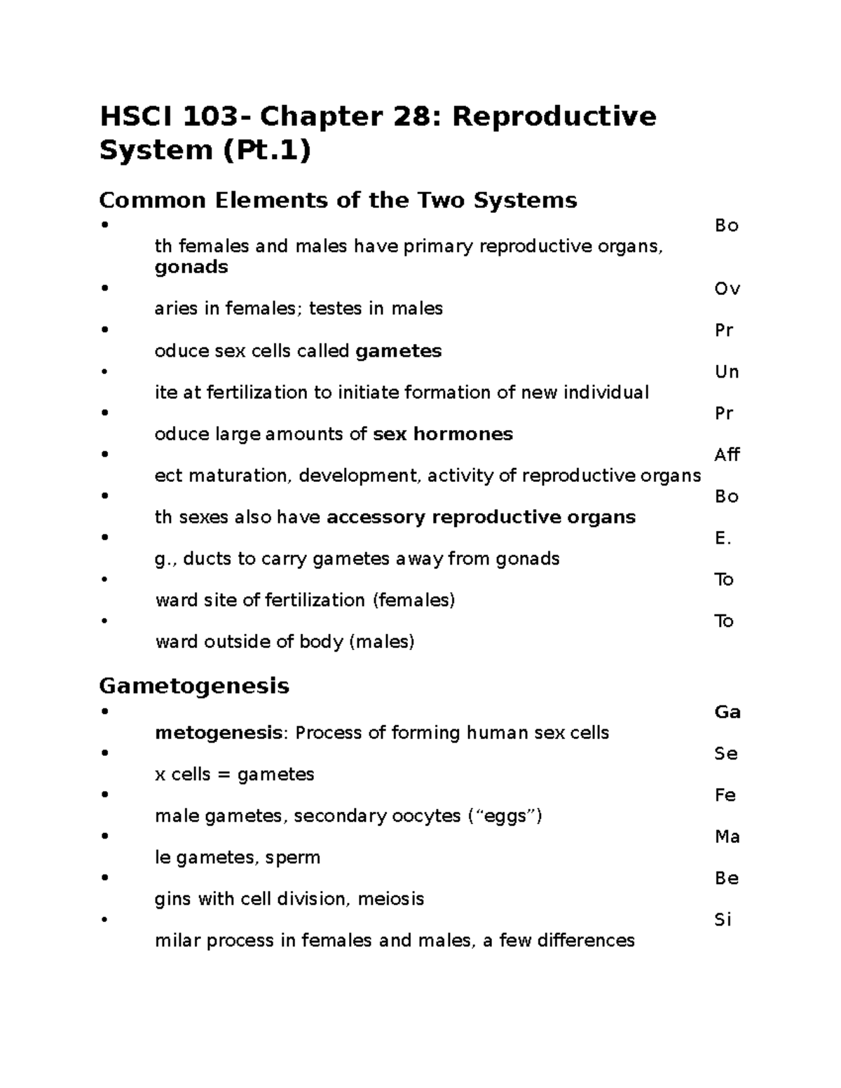 HSCI 103- Chapter 28- Reproductive System (Pt. 1) - HSCI 103- Chapter ...