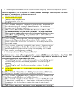 OB Workbook - Maternal-Newborn Workbook ####### 1 Unit 1: Chapters 1, 2 ...