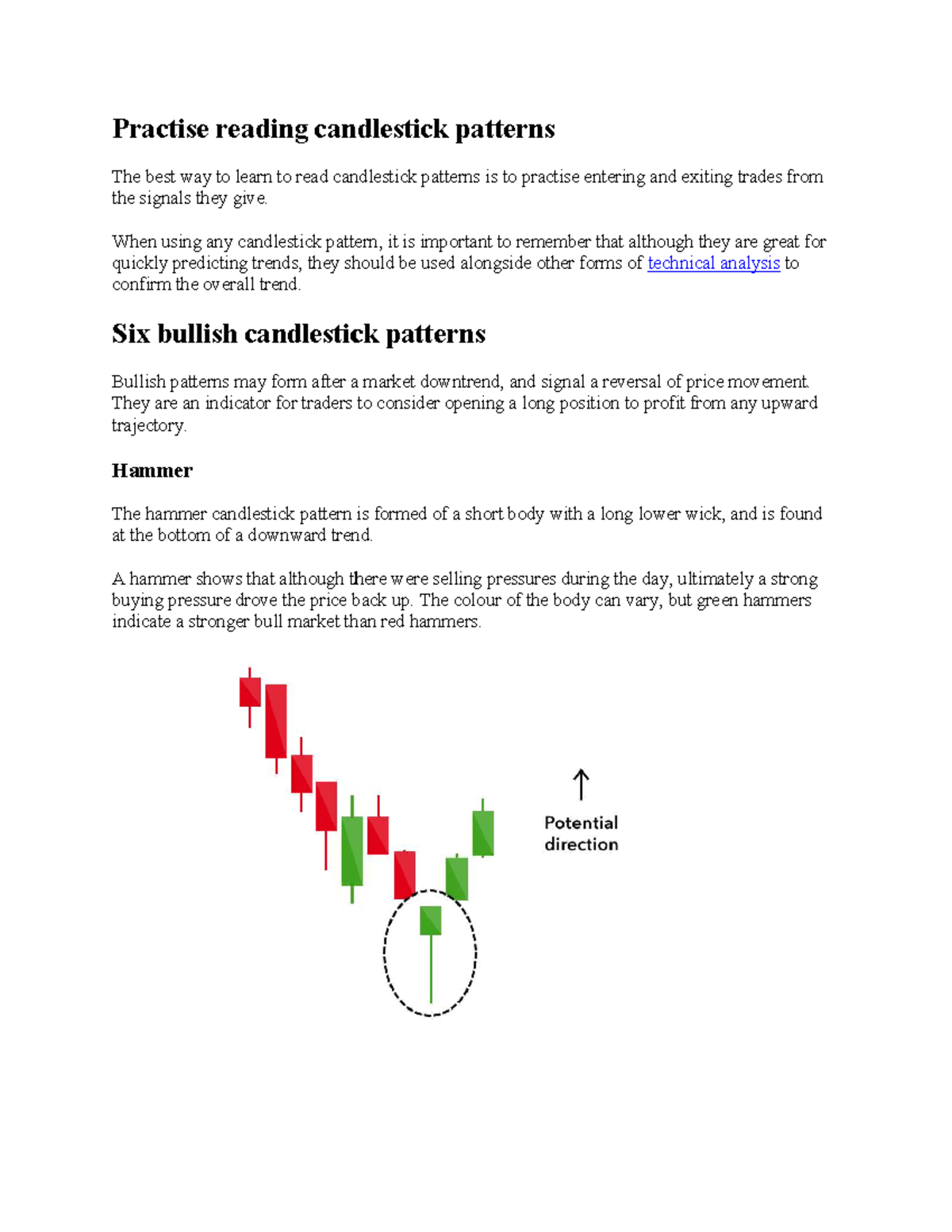 Candle sticks Anatomy - Practise reading candlestick patterns The best ...