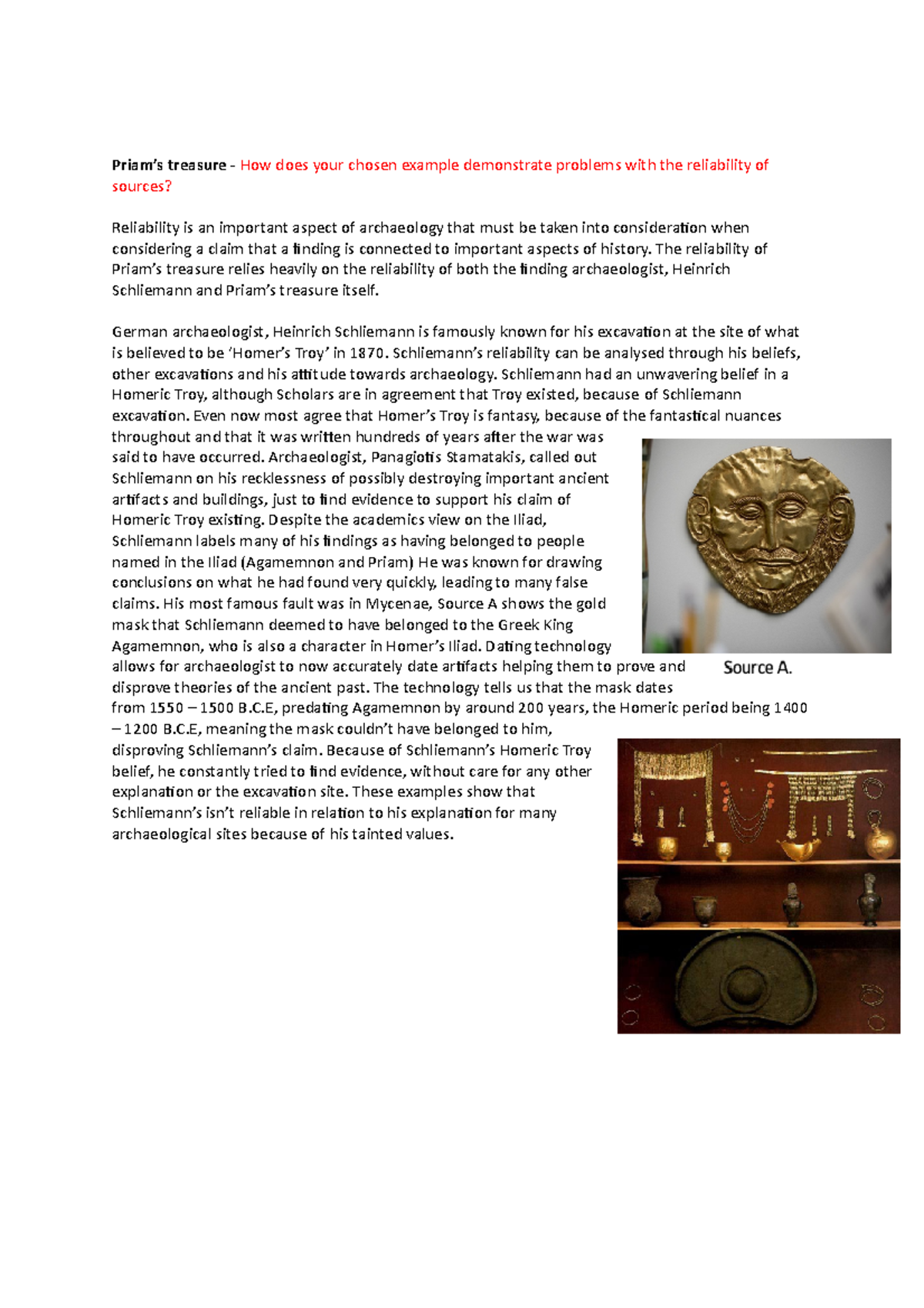 Reliability of Priam's Treasure - Priam’s treasure - How does your ...