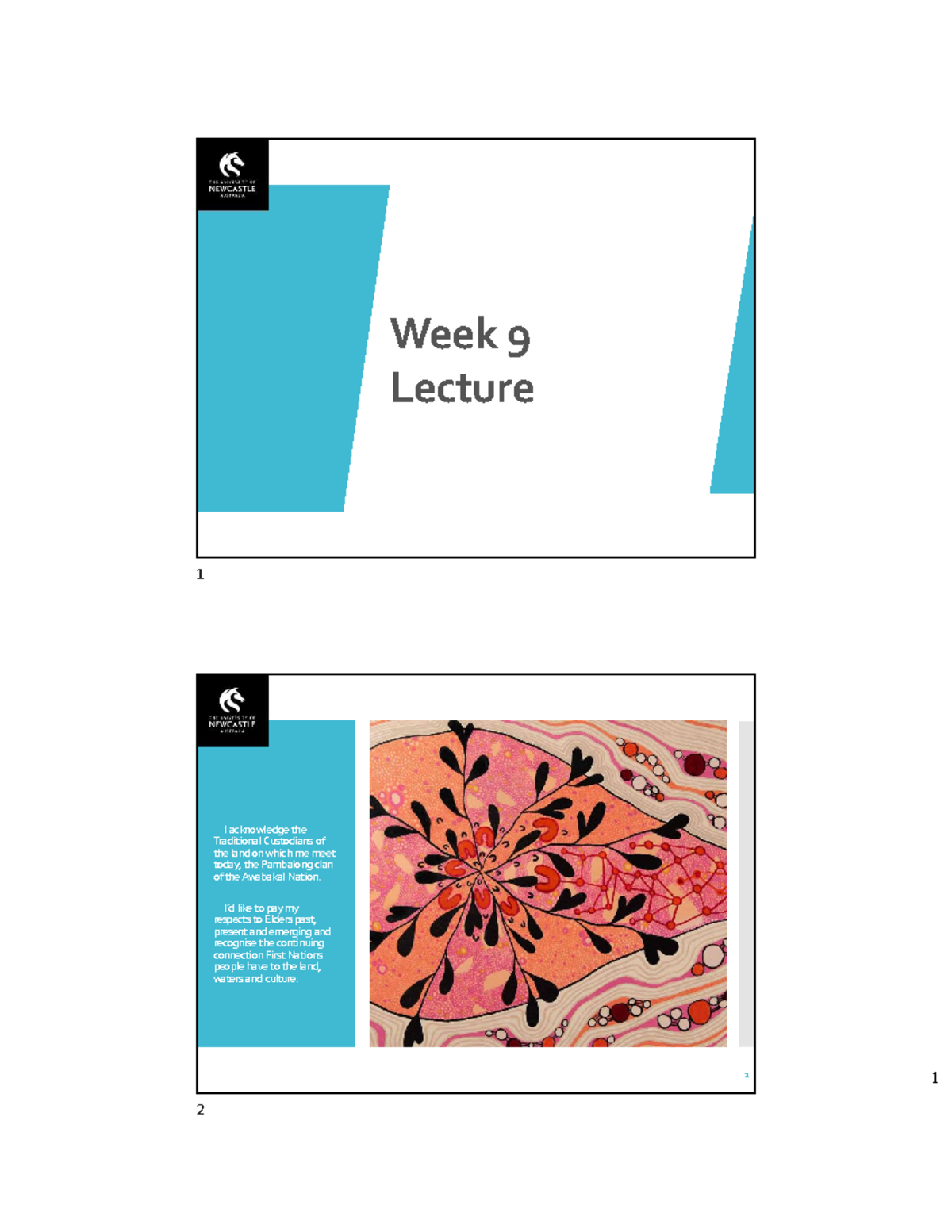 HLSC1220 2022 Week9Lecture Canvas Version - 1 Week 9 Lecture I acknowledge the Traditional - Studocu